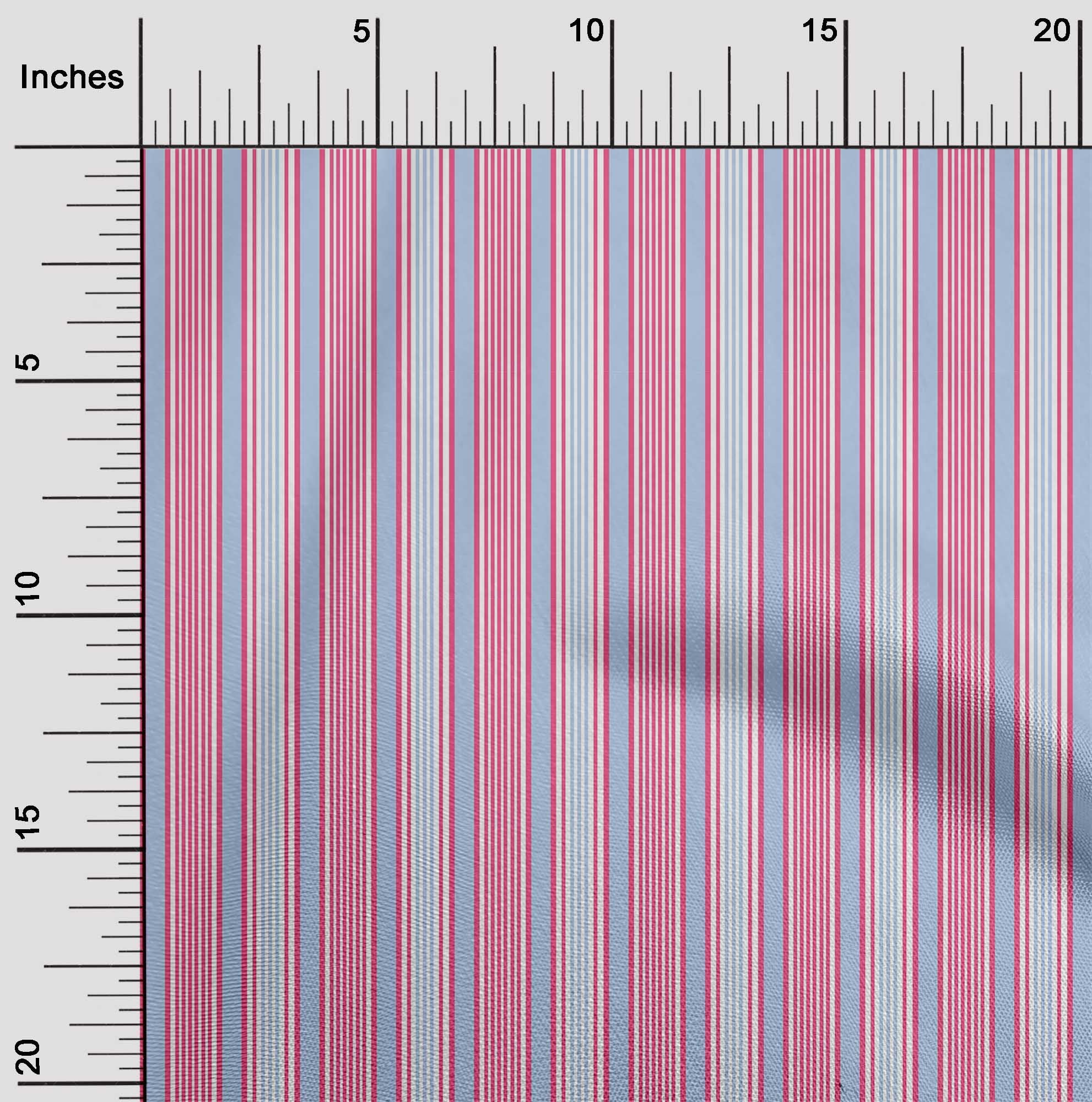 oneOone Silk Tabby Fabric Multicolor Stripe Print Fabric By Yard 42 ...