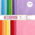 Naler, Craft Tissue Paper, 14" x 20", 100 Sheets in 20 Assorted Colors ...