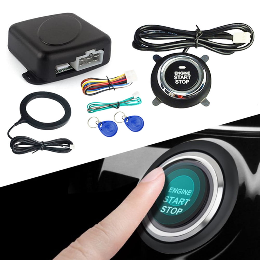12V Car Smart Alarm System Anti-theft Engine Start Stop Button ...