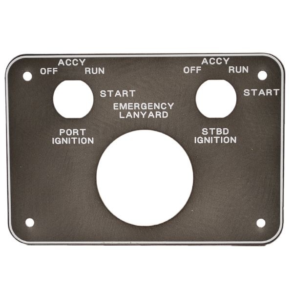 Bayliner Trophy 1787560 Brushed Pewter Aluminum Boat Blank Ignition ...