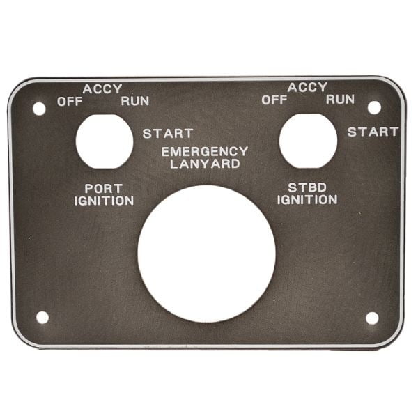 Bayliner Trophy 1787560 Brushed Pewter Aluminum Boat Blank Ignition ...