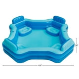 Bluescape Deluxe Inflatable Family Pool, 4 Seats, Suitable for Age 6 ...