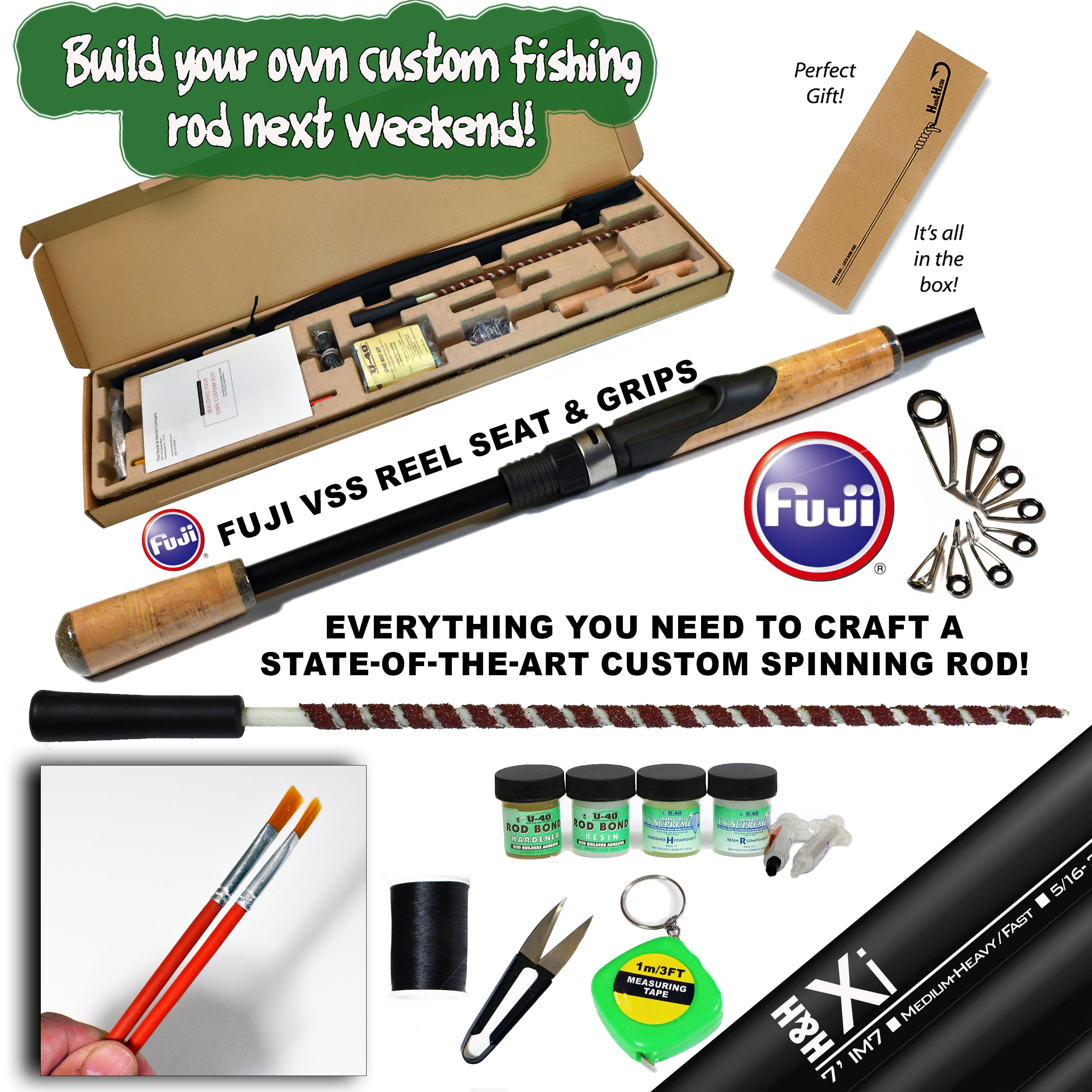 The Ultimate Custom Spinning Rod Building Kit 7' 3-pc MH – Fuji ...