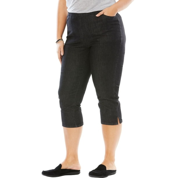 Woman Within - Woman Within Plus Size Capri Fineline Jean Jeans ...