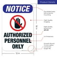 Notice Authorized Personnel Only With Black And Red Hand Warning Sign ...