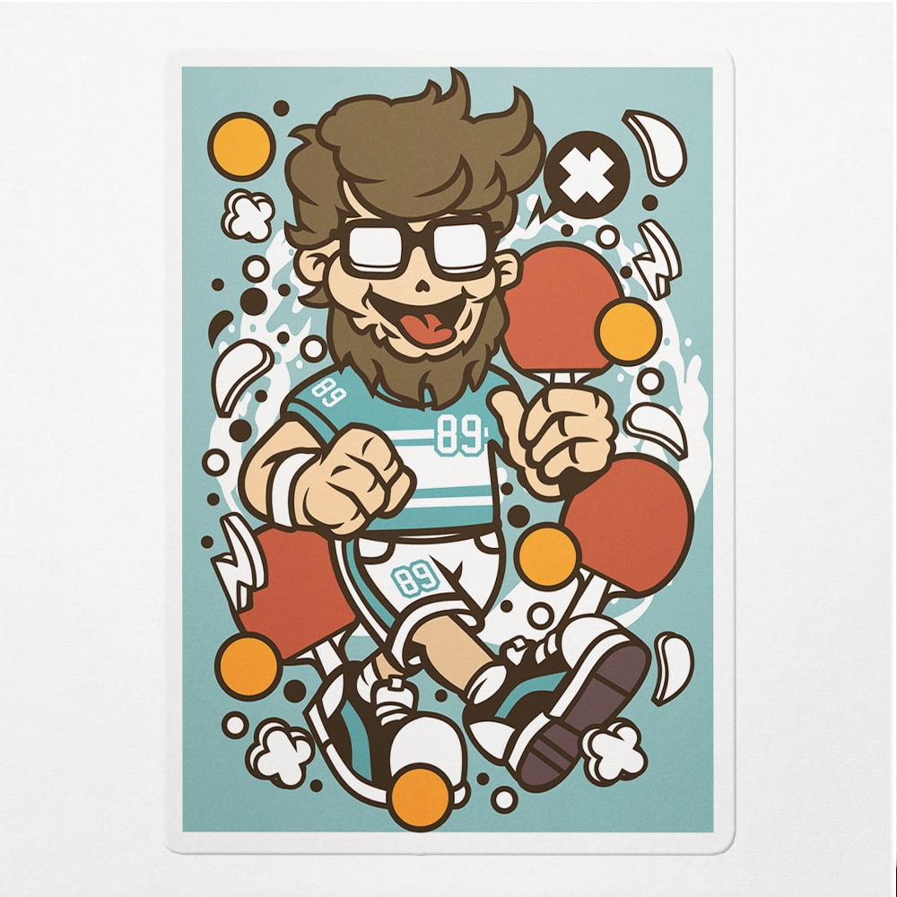 Angdest Club Decal Stickers Of Hipster Ping Pong Premium Indoor (No ...