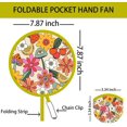 4 Pack Retro Hippie Hand Fan Foldable Multi-Role Round Fans for Travel ...