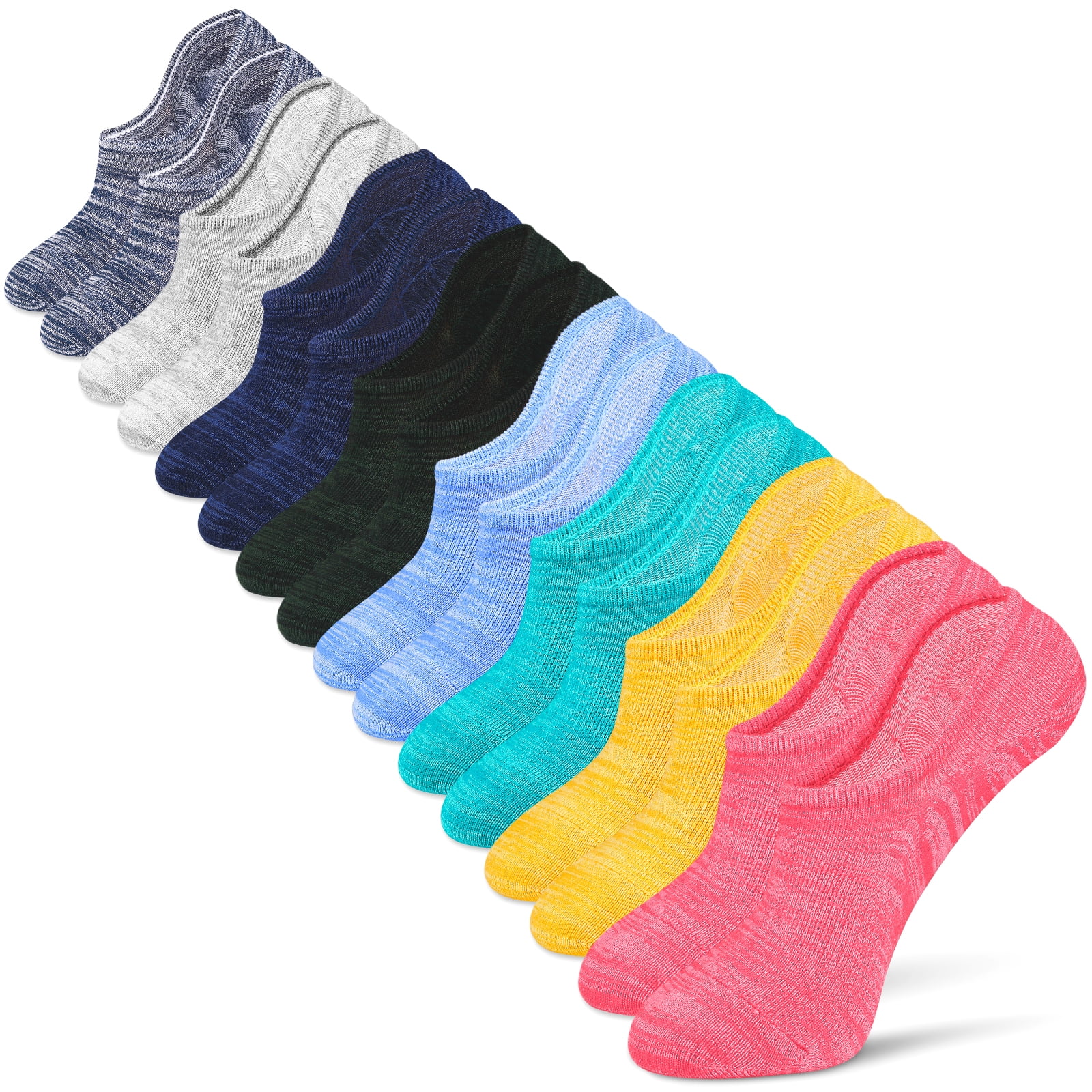 IDEGG 8 Pairs Men's Casual No Show Socks Men Athletic Low Cut Socks Non ...