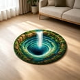 Disco*unt！Round Crystal Velvet Floor Mat with Raised Edge, Small Area ...