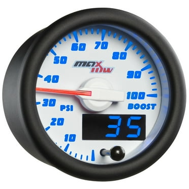 MaxTow Black and Green 100 PSI Turbo Diesel Boost Gauge - Walmart.com