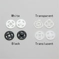 1 Bag/15 Set Invisible Small Plastic Snap Buttons Sew-on Snap Buttons ...