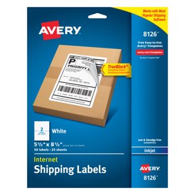Avery Printable Round 90 Customizable Labels with Sure Feed, 2.5 ...