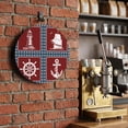 4th of July Round Metal Signs for Outside Red White Blue USA Flag Tin ...