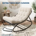 Oversized Outdoor Papasan Rocking Chair – E-Coated Iron Frame, 450 lbs ...