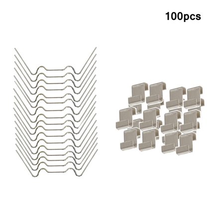 AOZBZ Fixing Clips 100pcs Stainless Steel Fixing Clips Fixed Buckle ...