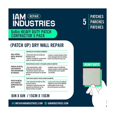 IAM Industries 10 Pieces, 8 Inch Dry Wall Hole Repair Patches, Heavy ...