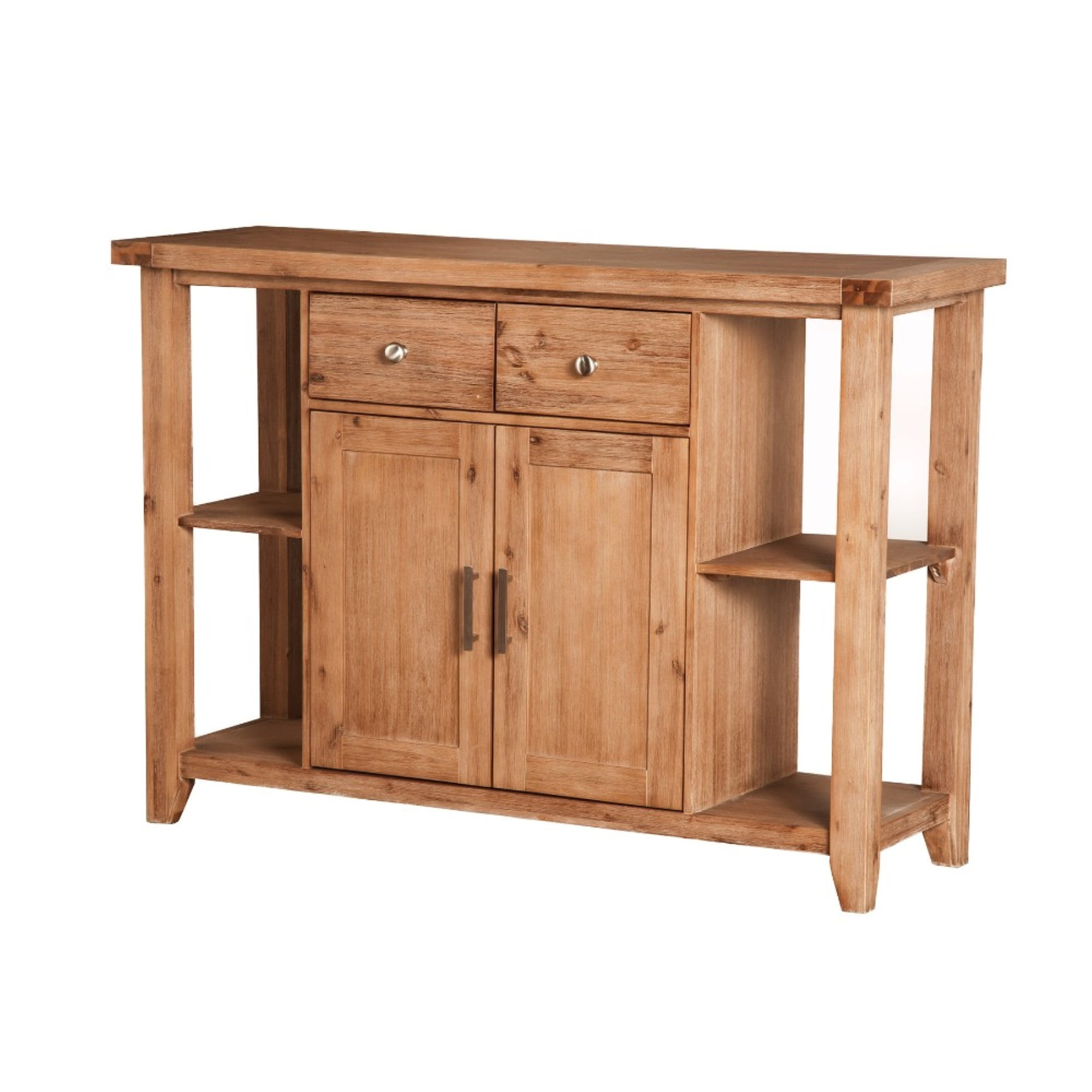 Spacious Wooden Server In Quaint Style With Storage Brown - Walmart.com