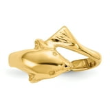 Primal Gold Solid 14 Karat Yellow Gold Dolphin Jewelry Toe Ring ...