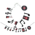 Worgeous 2 Sets Retro Record Rock And Roll Party Music Banner Garland ...