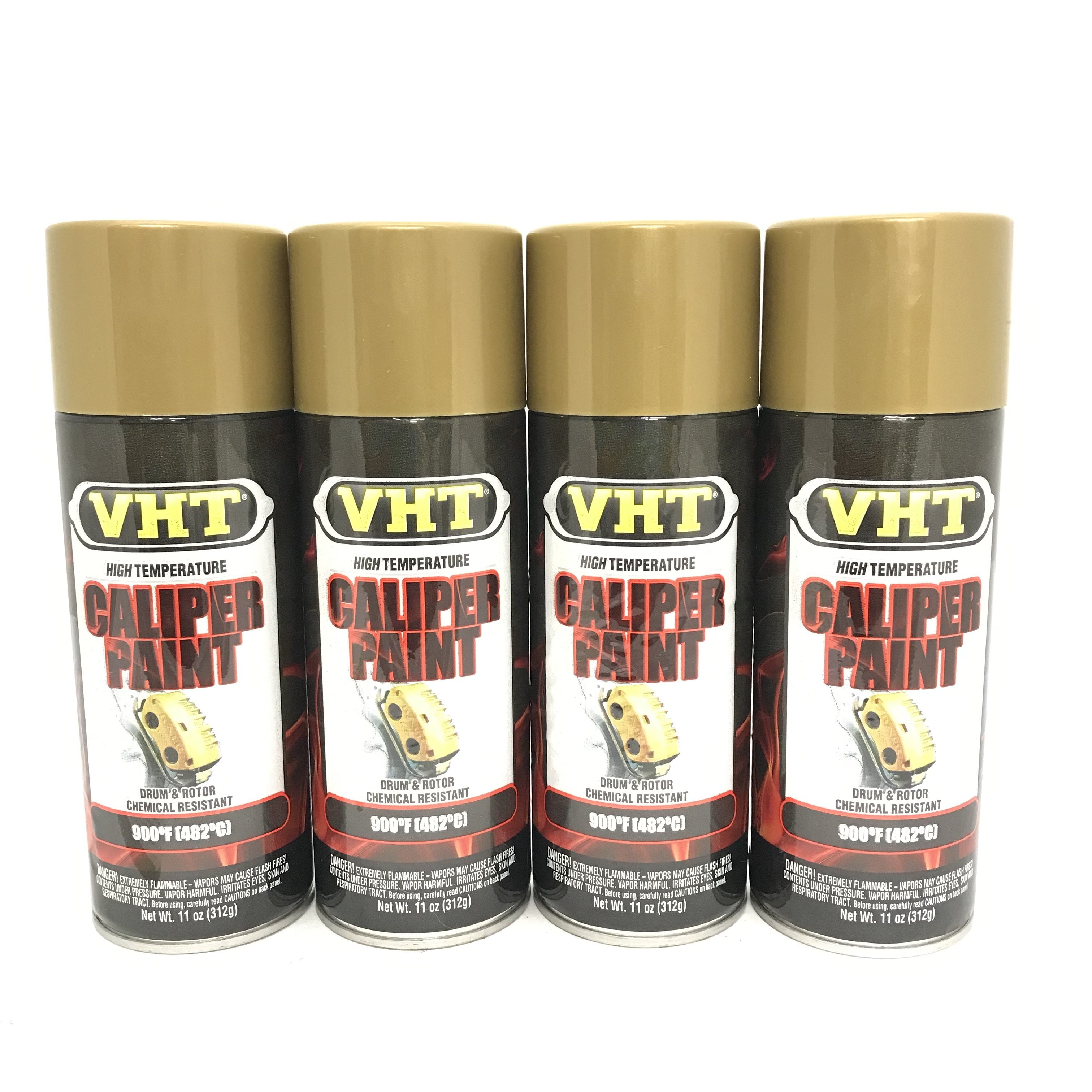 VHT SP736-4 PACK GOLD Brake Caliper Paint, Drums, Rotors Paint - High ...