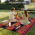 Abstract Stripes Indoor Outdoor Rugs 5x7 Ft, Red Black Purple Aztec ...