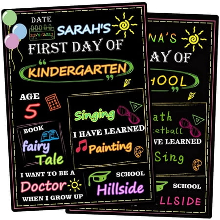 HTAIGUO First Day & Last Day of School Chalkboard Double Side Wood ...