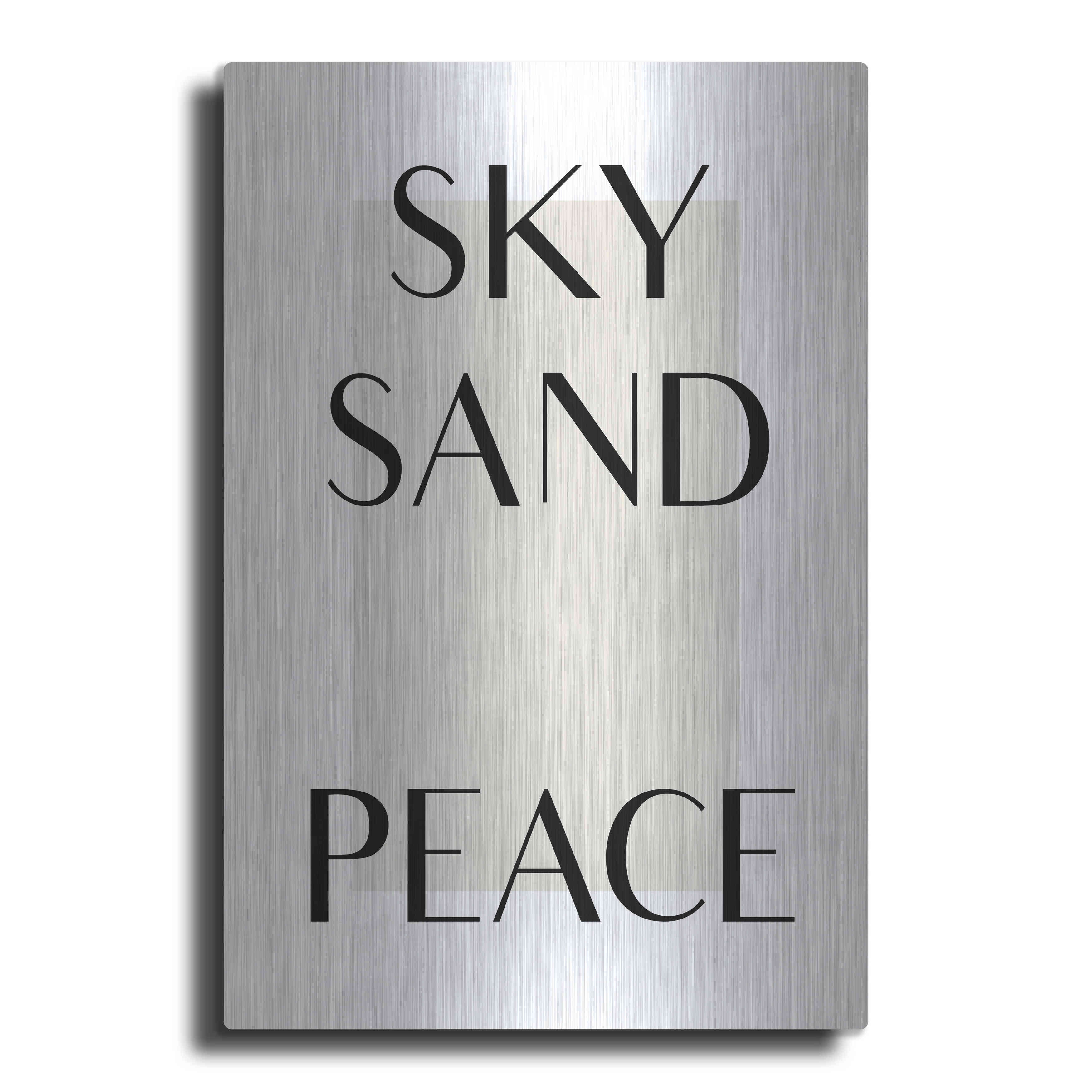 Luxe Metal Art 'Sky Sand Peace' by Design Fabrikken, Metal Wall Art, 12 ...