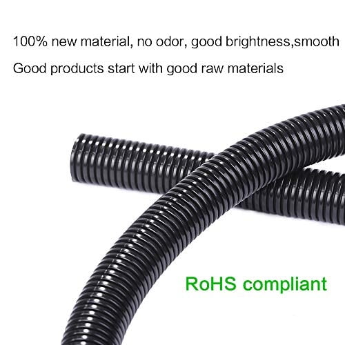 Alex Tech - Tubo de cable dividido para telar, de 25 pies, 3/8 pulgada ...