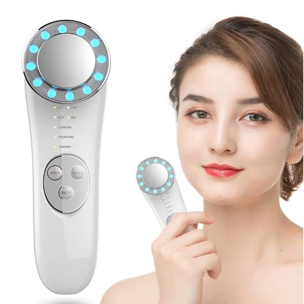 Facial Massager 7 In 1 Face Cleaner Lifting Machine Skin Care Tool Led ...