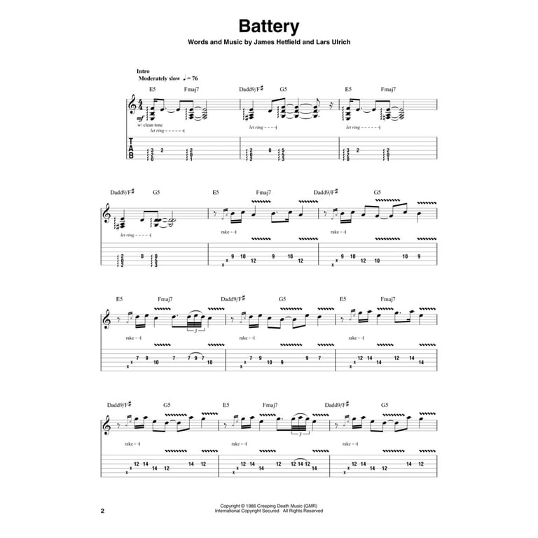 Metallica Battery Tab