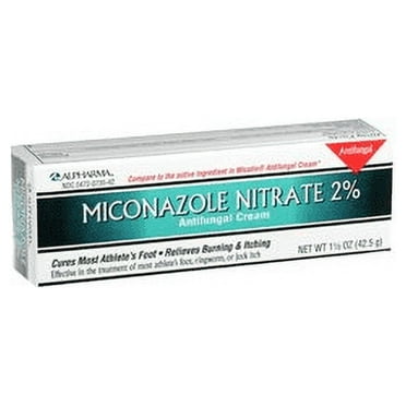 Miconazole Nitrate 2% Antifungal Cream, 1 Oz for Athlete's Foot and ...