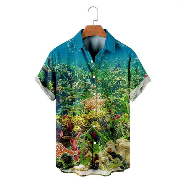 Mens Hawaiian Shirts Big And Tall Mens Hawaiian Printed Floral Aloha