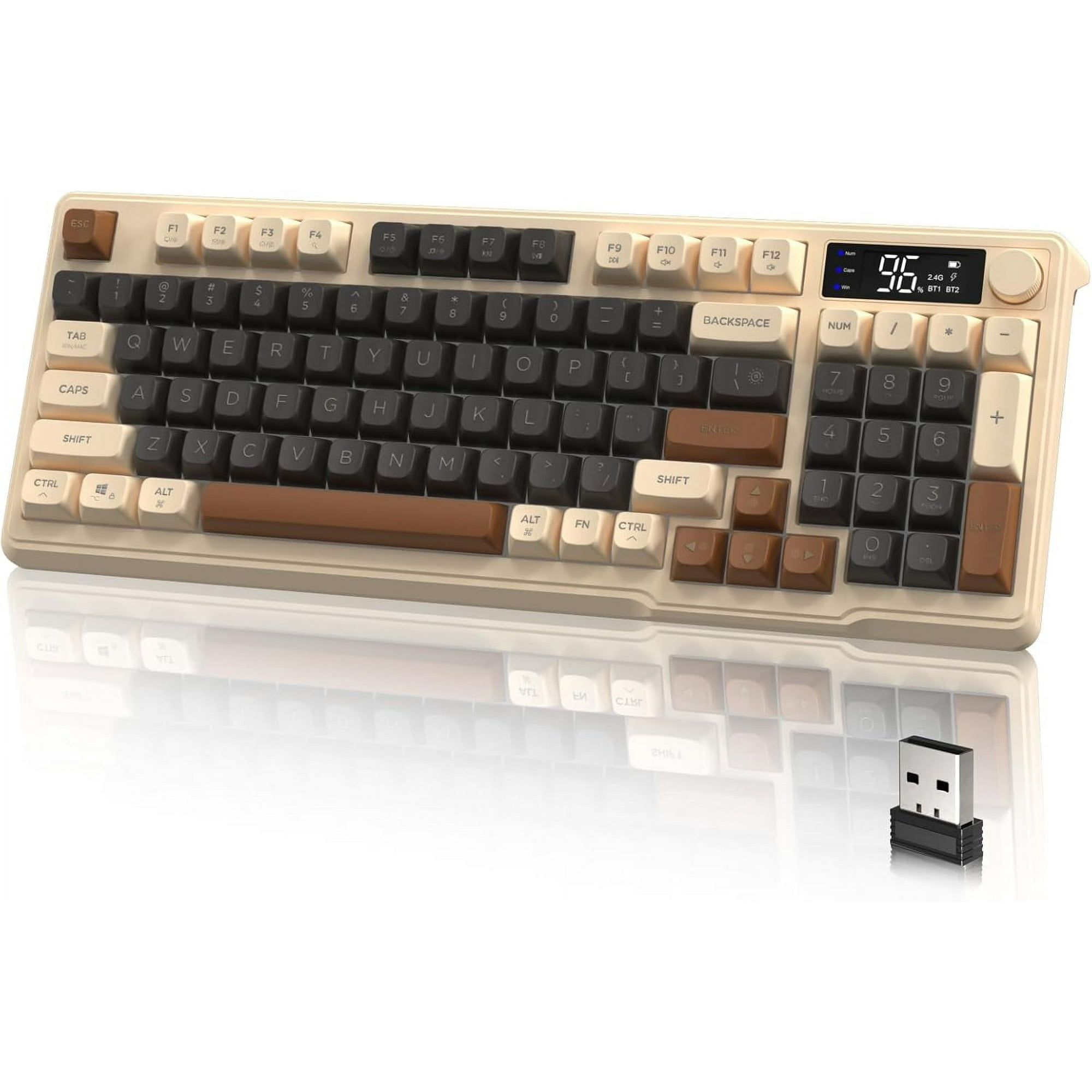 Click here for Erds-M96 Wireless Gaming Keyboard knob Control Blu... prices