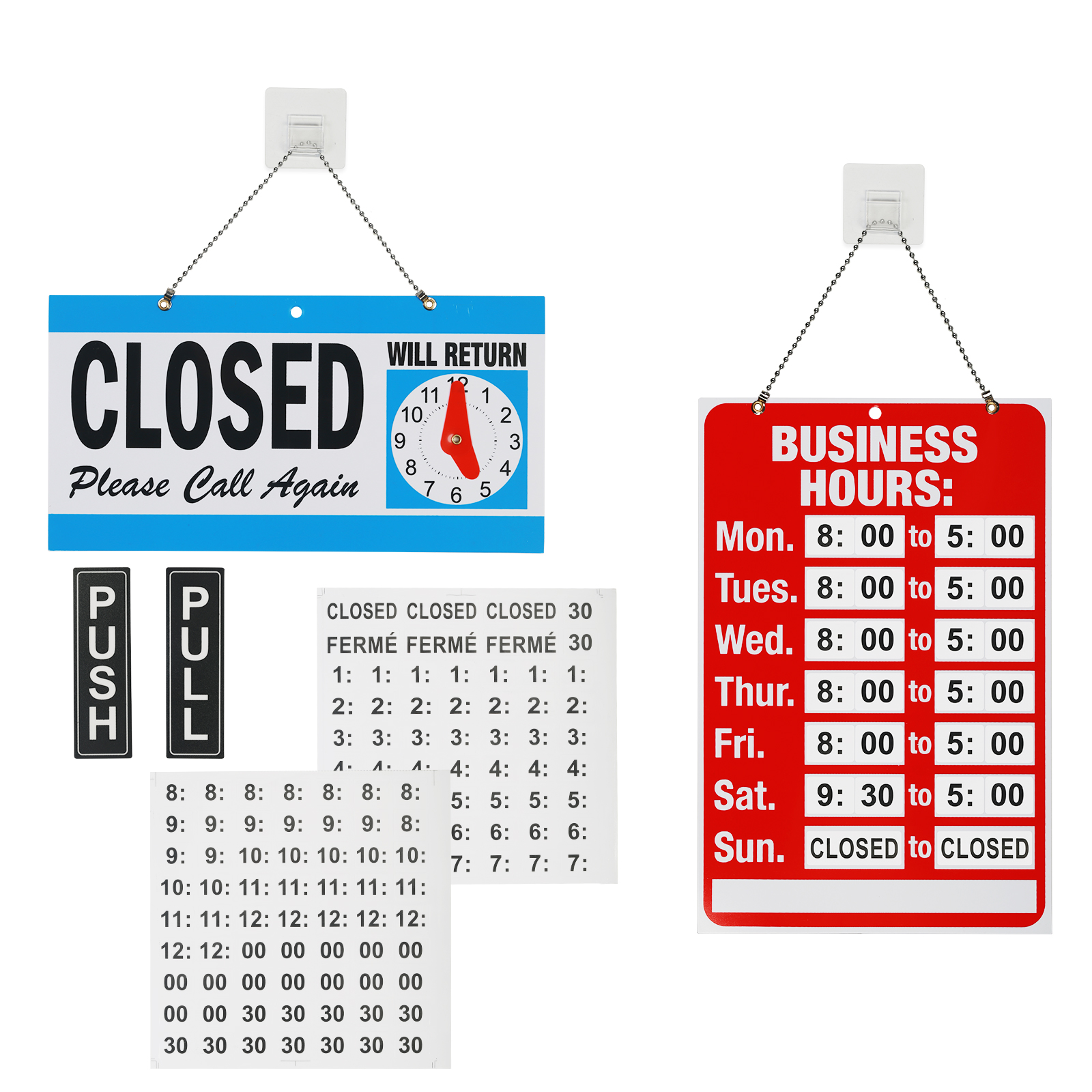 AirSmall Open & Closed Sign,Opening Business Hours Sign Double-sided ...