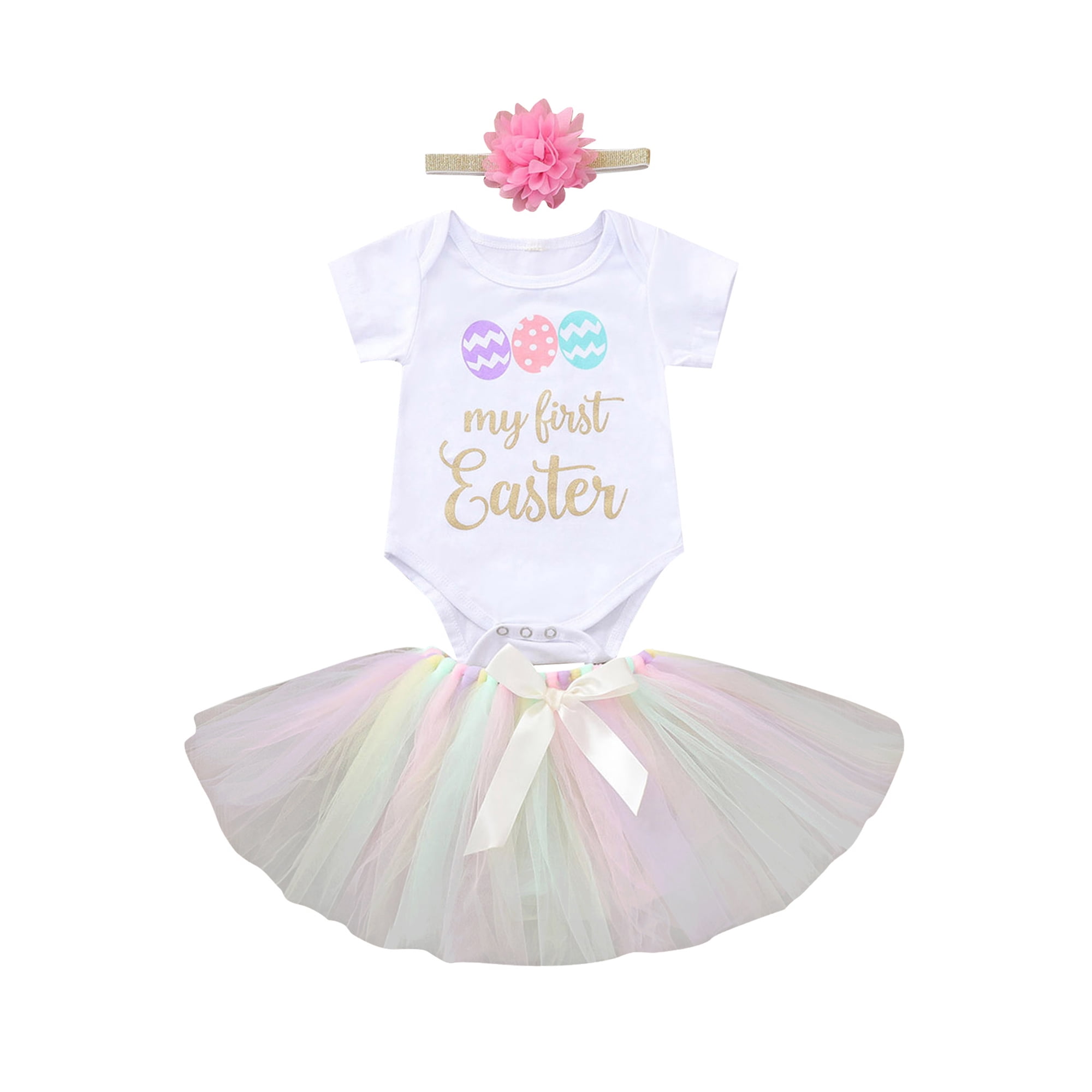 Click here for Eyiiye Baby Girls My 1st Easter Outfits Short Slee... prices