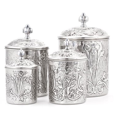 The GG Collection Acanthus 3 Piece Kitchen Canister Set - Walmart.com