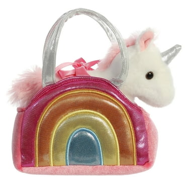 Aurora 32863 7 in. Shimmers Rainbow Unicorn Carrier Pet Carrier Stuffed ...