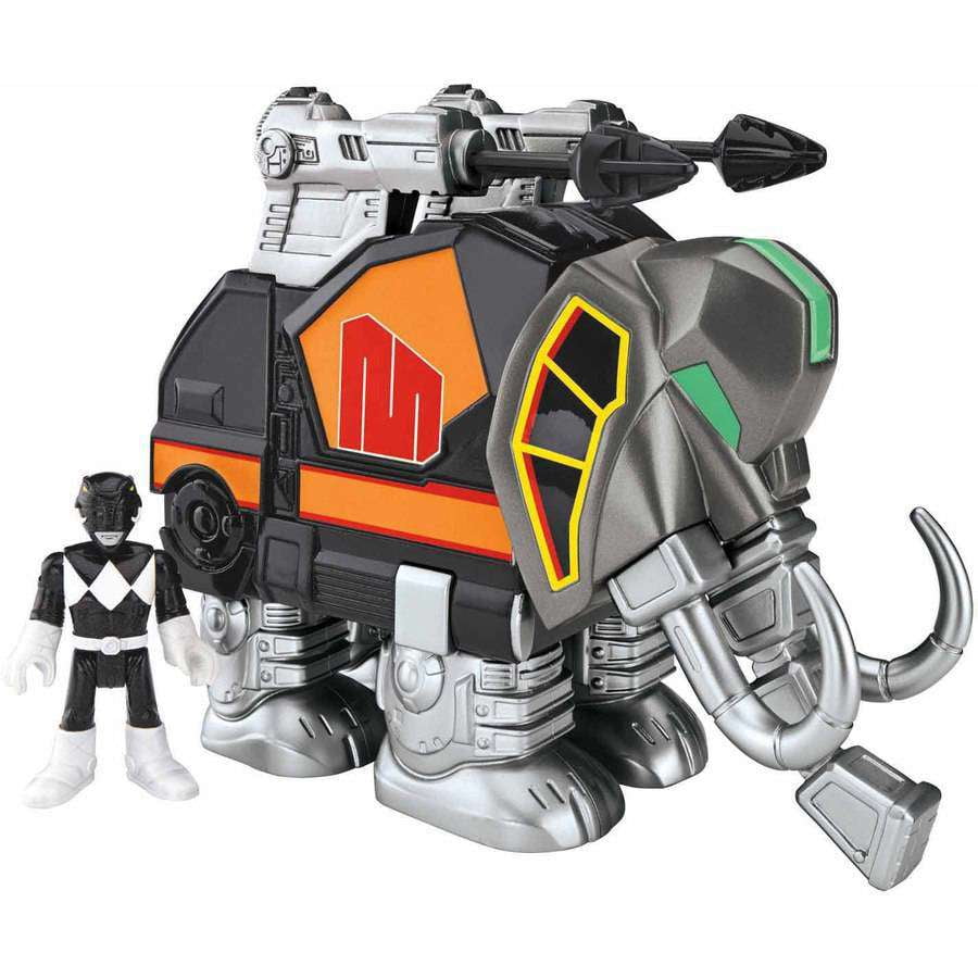 Imaginext Power Rangers Black Ranger and Mastodon - Walmart.com ...