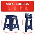 6pack Folding Step Stool 16 Inch 400 Lb Weight Capacity Plastic ...