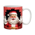 SDJMa 3D Santa Claus Mug, Cute 3D Santa Coffee Cup, Multi-Purpose Merry ...