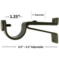 Urbanest Adjustable Rod Bracket, up to 1 1/8" Diameter Rod, Antique ...