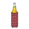 Letter D Chevron Maroon and White Ultra Beverage Insulators for slim ...