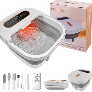 Collapsible Foot Spa with Heat, Bubble, Red Light, and Temperature ...