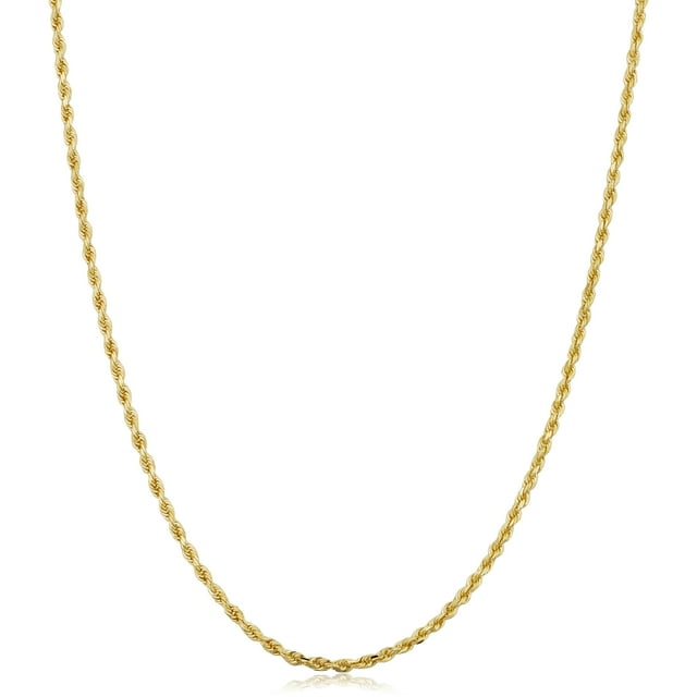 14k Yellow Gold Rope Chain Necklace (1.6mm 18 inch) - Walmart.com