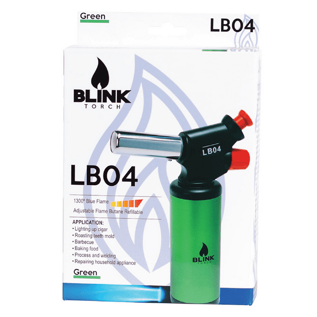 Blink LB04 Green Refillable Butane Torch | Adjustable Flame - Walmart.com