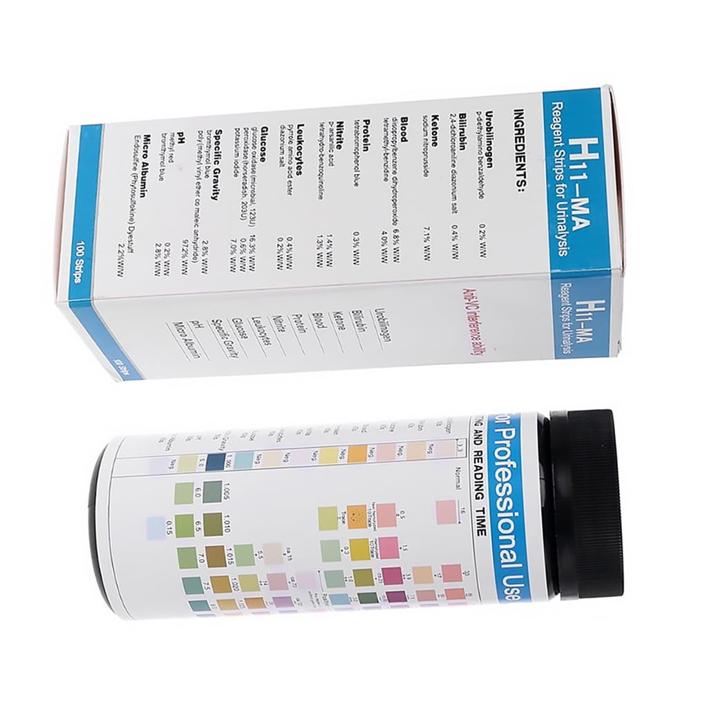 Buy 100pcs Urine Sample Test Strip Dipstick 11 Parameter Urinalysis ...