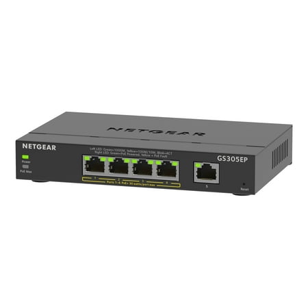 NETGEAR Plus GS305EP - Switch - managed - 5 x 10/100/1000 (4 PoE+ ...