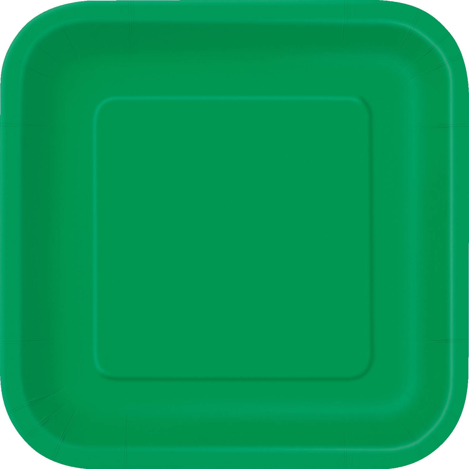 Square Paper Plates, 9 in, Green, 14ct - Walmart.com
