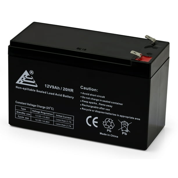 12V 9AH SLA AGM Battery Replaces RBC17, CP1290, HR9-12, BP8-12, UB1290 ...