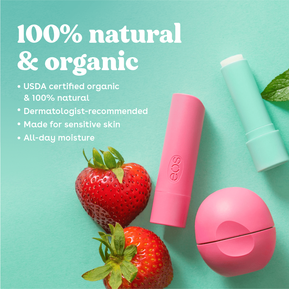 eos 100% Natural & Organic Lip Balm Stick – Vanilla Bean | 0.14 oz | 2-pack eos 100% Natural & Organic Lip Balm Stick – Vanilla Bean | 0.14 oz | 2-pack